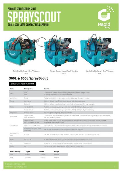 SprayScout | Compact & High Performance UTV Sprayer | Rapid Spray